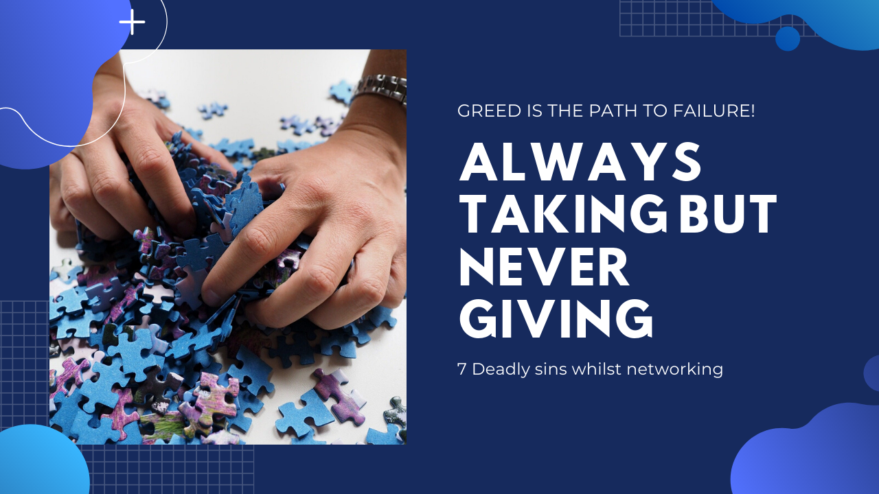 Always Taking but Never Giving | Fourth Deadly Sin - Paragon Sales ...
